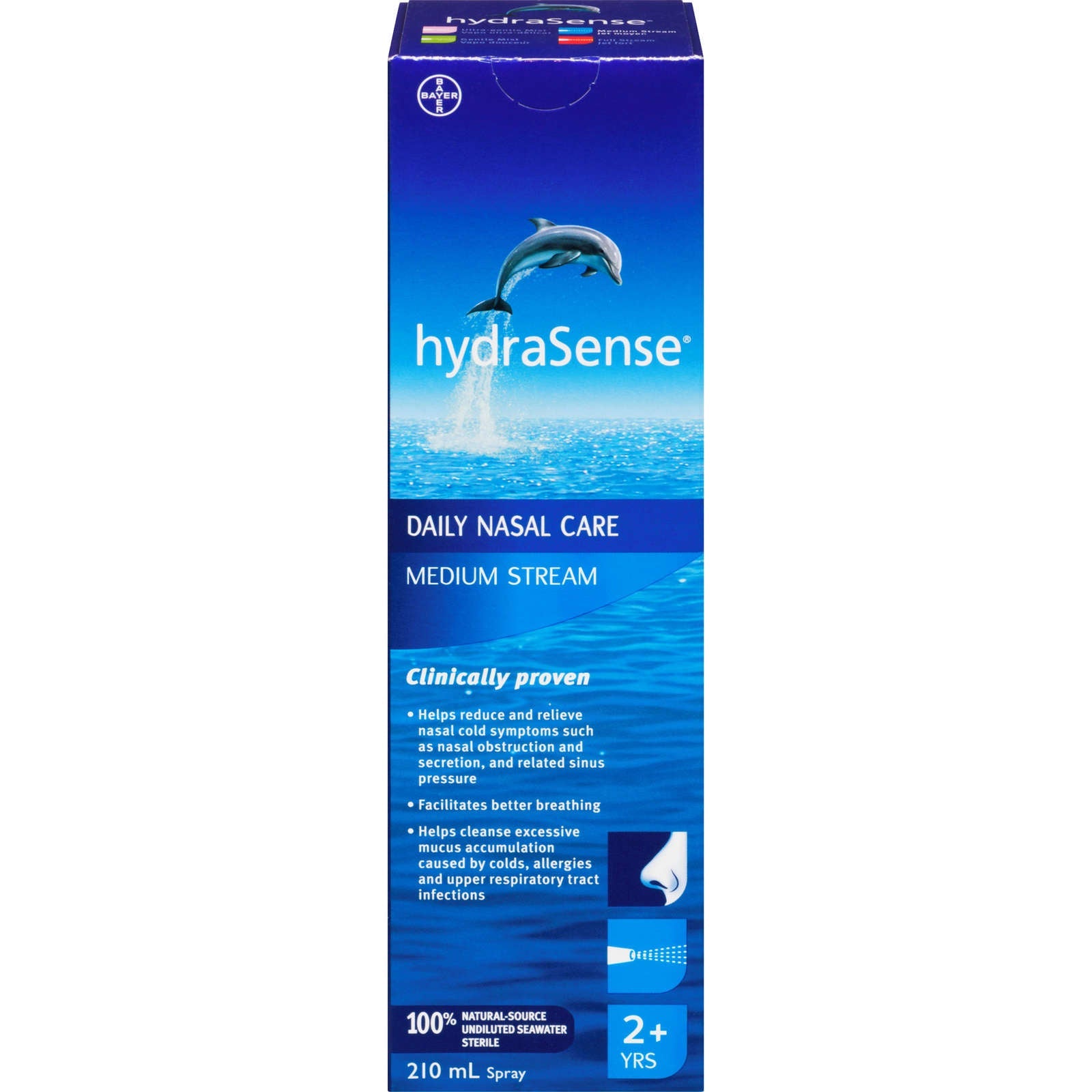 hydraSense Medium Stream Nasal Spray, Daily Nasal Care, Fast Relief of ...