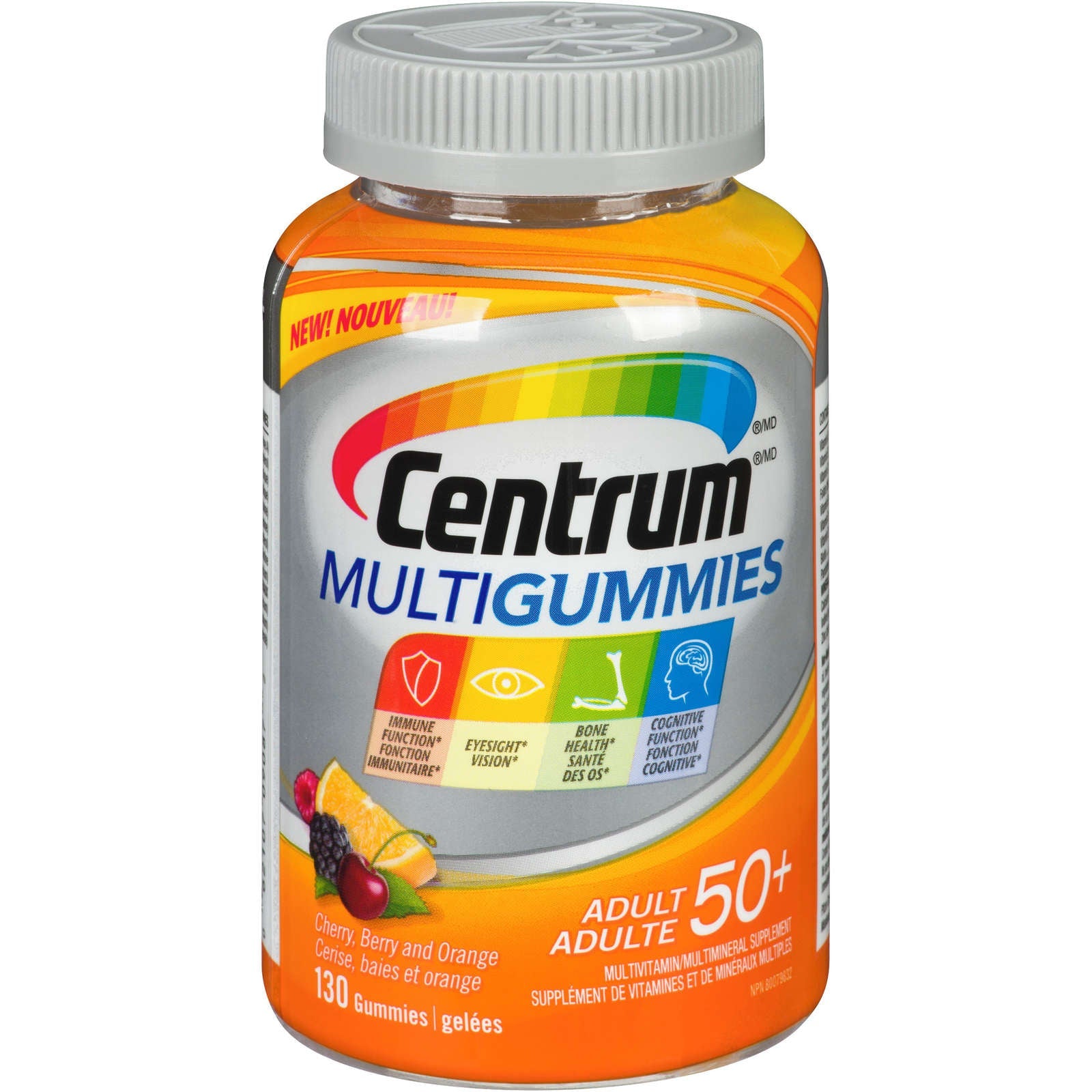 Centrum MultiGummies Adults 50+ Multivitamin Supplement Gummies, 130 C ...